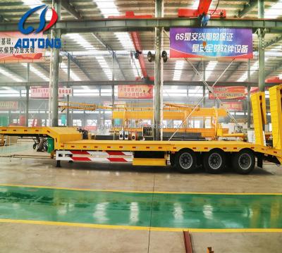Cina 4 assi di rimorchio a letto basso estensibile con 90 /50 King Pin e carrello di atterraggio pesante in vendita