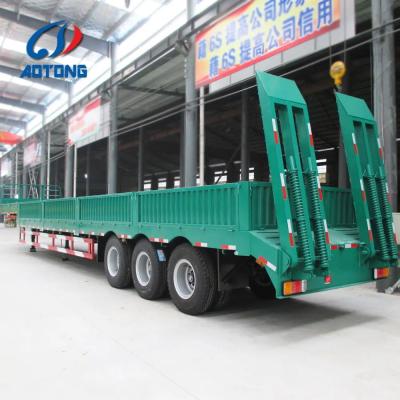 Cina Aotong 50 tonnellate 3 assi basso ragazzo carico pesante/attrezzature di trasporto semirimorchio e durevole in vendita