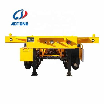 중국 본선 빔 500mm 높이 3 축 40ft 스켈레톤 차시 반 트레일러 컨테이너 스켈레톤 판매용