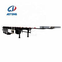 China Fully Welded Chassis 3 Axles 45ft 40tons Flatbed Trailers for Flexible Cargo Delivery for sale