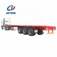 China Fully Welded Chassis 3 Axles 45ft 40tons Flatbed Trailers for Flexible Cargo Delivery for sale