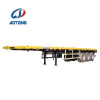 China Fully Welded Chassis 3 Axles 45ft 40tons Flatbed Trailers for Flexible Cargo Delivery for sale