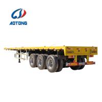 China Fully Welded Chassis 3 Axles 45ft 40tons Flatbed Trailers for Flexible Cargo Delivery for sale