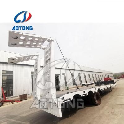 중국 3 축 30/40/50 톤 낮은 침대 트럭 반 트레일러 오스트레일리아에서 높은 500mm 주선선 판매용