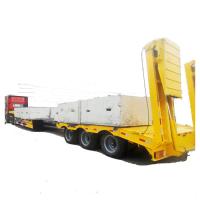 China Extendable Axles 65 Tons Low Loader Trailer for Flexible and Versatile Cargo Transport for sale