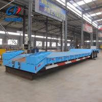China Extendable Axles 65 Tons Low Loader Trailer for Flexible and Versatile Cargo Transport for sale