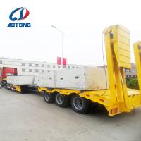 China Extendable Axles 65 Tons Low Loader Trailer for Flexible and Versatile Cargo Transport for sale