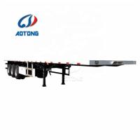 China 40 tons Max Payload Double Axle Skeleton Container Trailer for 20ft Shipping Container for sale