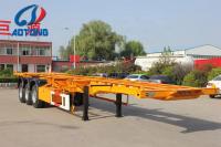 China 40 tons Max Payload Double Axle Skeleton Container Trailer for 20ft Shipping Container for sale