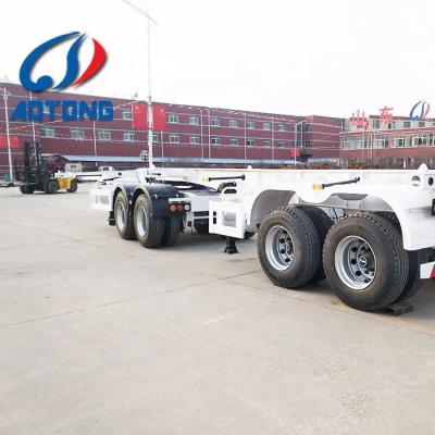 China Custom Colors 20-60 Tons 2 3 4 Axles Skeleton Semi Truck Trailer 20ft 40ft Container Chassis Semi Trailer for sale