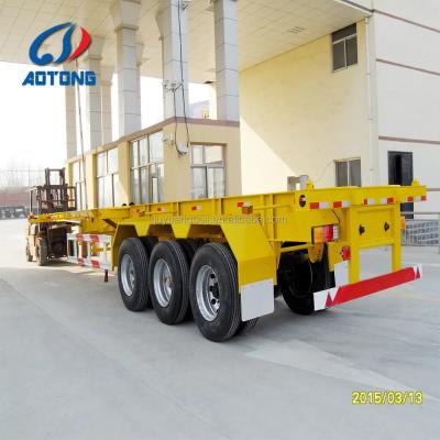 중국 30T-50T 로딩 용량 FUWA 40ft 컨테이너용 듀얼 액스 2 액스 3 액스 반 트레일러 판매용