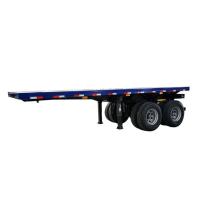 China 20ft/40ft Container Platform Flatbed Semi Trailer with Container Lock and Skeleton Form for sale