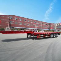 China 20ft/40ft Container Platform Flatbed Semi Trailer with Container Lock and Skeleton Form for sale