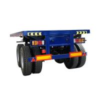 China 20ft/40ft Container Platform Flatbed Semi Trailer with Container Lock and Skeleton Form for sale