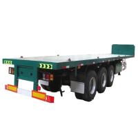 China 20ft/40ft Container Platform Flatbed Semi Trailer with Container Lock and Skeleton Form for sale