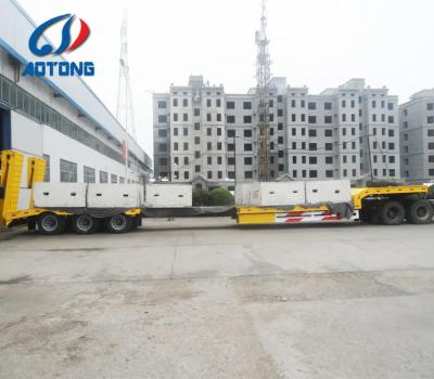 Cina BPW Axles Low Platform 120 TON Front Loading Lowbed Trailer con collo di gallina rimovibile in vendita