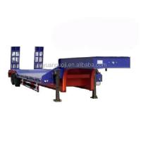 China Extendable Low Bed Semi Trailer Low Loader Lowboy Truck Trailers for Customer Request for sale