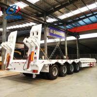 China Extendable Low Bed Semi Trailer Low Loader Lowboy Truck Trailers for Customer Request for sale