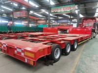 China Extendable Low Bed Semi Trailer Low Loader Lowboy Truck Trailers for Customer Request for sale