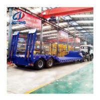 China Extendable Low Bed Semi Trailer Low Loader Lowboy Truck Trailers for Customer Request for sale