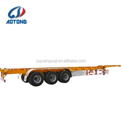 Cina 40T Max Payload 3 assi Container Semi-remorco con twist lock Heavy Duty Landing Gear in vendita