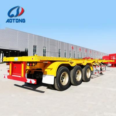 Cina 40T Max Payload 3 assi Container Semi-remorco con twist lock Heavy Duty Landing Gear in vendita