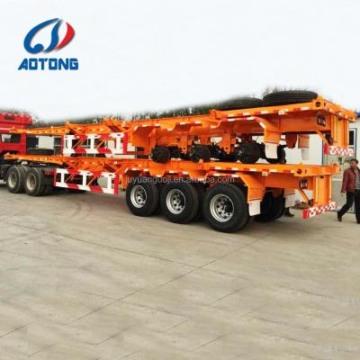 Cina 40T Max Payload 3 assi Container Semi-remorco con twist lock Heavy Duty Landing Gear in vendita