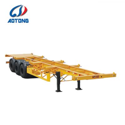 China Stahl-Halbanhänger mit zwei Achsen, konstruiert für den Transport von schweren Containern zu verkaufen