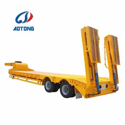 Cina 80-120 tonnellate di carico nominale Low Loader Lowboy Truck Trailers per il trasporto di attrezzature in vendita