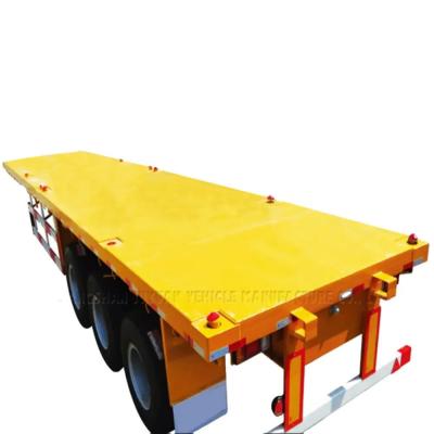 China 45フィート3軸 輸送コンテナ フラットベッド 半トレーラー 双重コンテナ輸送 for sale