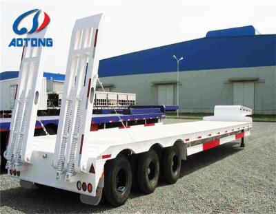 중국 무거운 장비 운송용으로 확장 가능한 13000-18000X3000X1750mm 낮은 침대 트레일러 판매용