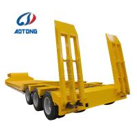 China Tri Axles Gooseneck Extendable Width and Length Low Bed Semi-Trailer for Heavy Loads for sale