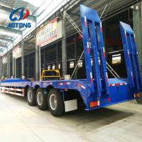 China Tri Axles Gooseneck Extendable Width and Length Low Bed Semi-Trailer for Heavy Loads for sale