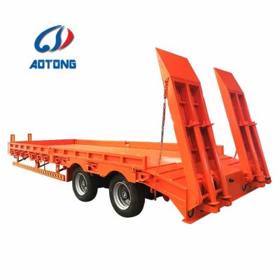 중국 중량 부하 4 축 45ft 낮은 침대 반 트레일러 판매용