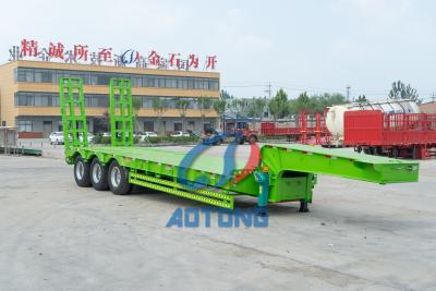 중국 중량 부하 4 축 45ft 낮은 침대 반 트레일러 판매용