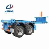 China 2 Axles Tipping Dump Skeleton 40ft Container Tipper Trailer Chassis for 20ft Container for sale