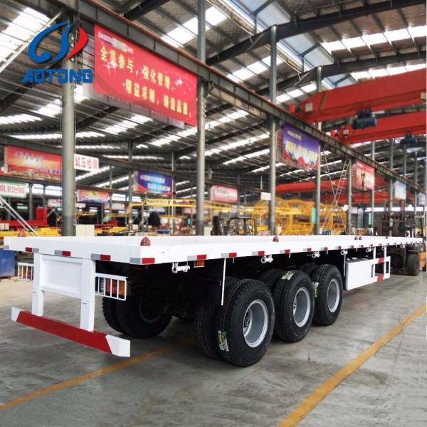 Quality Other Trailers 2020 30ft 3 Axles Flatbed Semi Trailer with Q235 or Q345 Main for sale