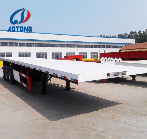 Quality Other Trailers 2020 30ft 3 Axles Flatbed Semi Trailer with Q235 or Q345 Main for sale