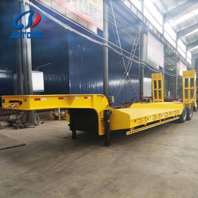 Cina 20t Fuwa Bpw Steel Axle Lowbed Trailer per escavatore caricatore Trasporto di attrezzature pesanti in vendita