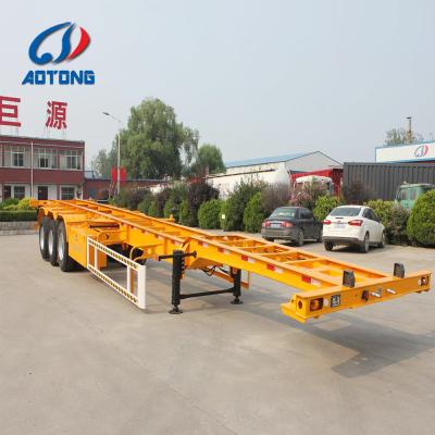 China Semi-Trailer 3 Axles 40FT Flatbed/Skeleton Cargo Truck Trailers Container Chassis Trailer for sale