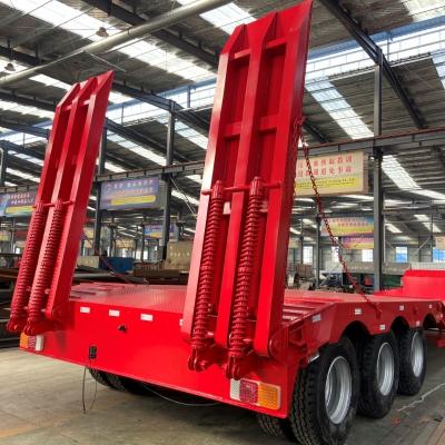 중국 낮은 평면 침대 / 로보이 반 트레일러 한 예비 휠 드롭 로더와 사용자 정의 판매용