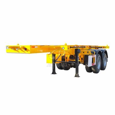 중국 12500*2500*1550mm 생산자 20ft/40ft 골격 운송 컨테이너 미국용 반 트레일러 판매용