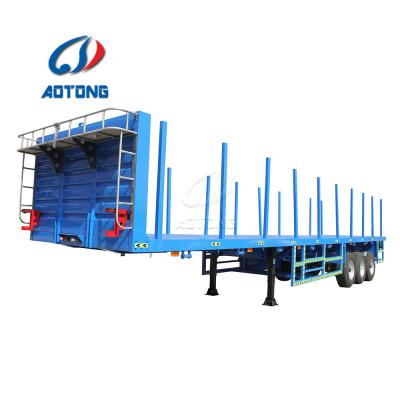 China Semi-trailer met een platte bed van 40 ft/skeletcontainer, aan te passen aan de behoeften van de klant for sale