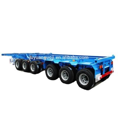 중국 20ft 컨테이너 인터링크 트럭 스켈레톤 슈퍼 링크 반 트레일러 FUWA BPW 축 판매용