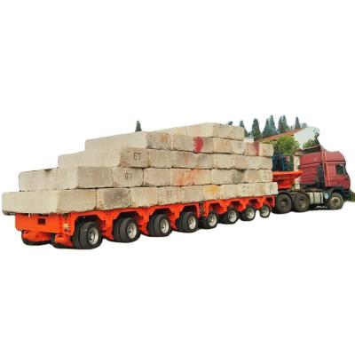 중국 중량 스틸 다중 수압 거시 목 스티어링 축 모듈형 저창 트레일러 판매용