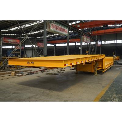 중국 70톤 중량 가스 넥 3 축 하락 베드 트레일러 2 옵션 후부 철 계단 판매용