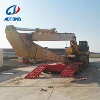 China 50-90Tons Loading Capacity Leaf Spring Suspension Lowbed Trailer with 2 Lines and 4 Axles for sale