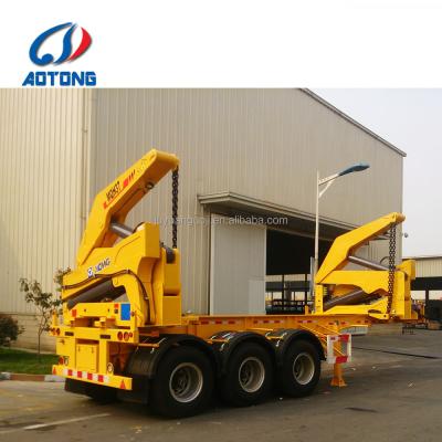 중국 37 톤 40ft 컨테이너 사이드 로딩 반 트레일러 빠른 운송 컨테이너 리프팅 판매용