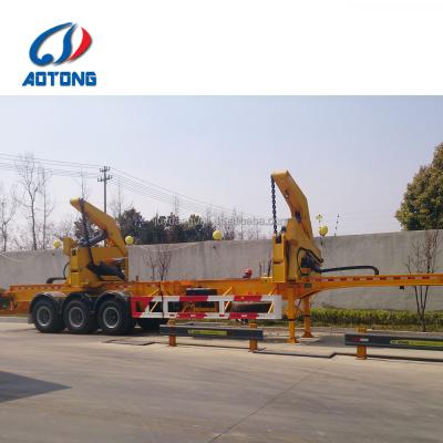 중국 37 톤 40ft 컨테이너 사이드 로딩 반 트레일러 빠른 운송 컨테이너 리프팅 판매용