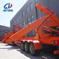 China 3 Axle Self Loading Truck Semi-Trailer Transporting 40ft Container with Side Loader for sale
